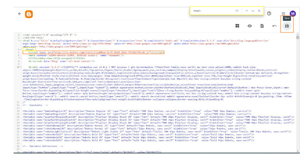 How to integrate the Mondiad ad code into your Blogger website ...