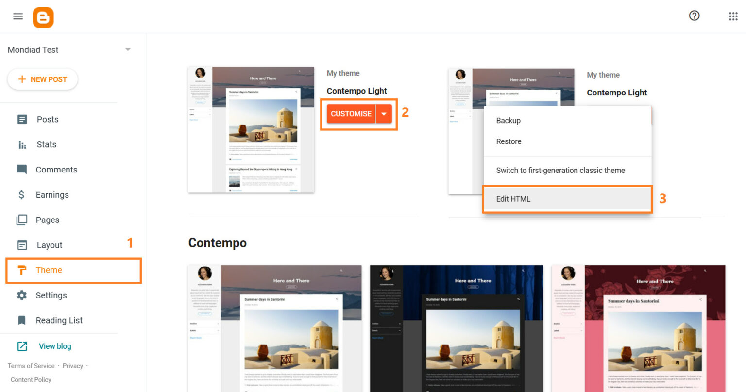 Blogspot website validation example - Mondiad Blog